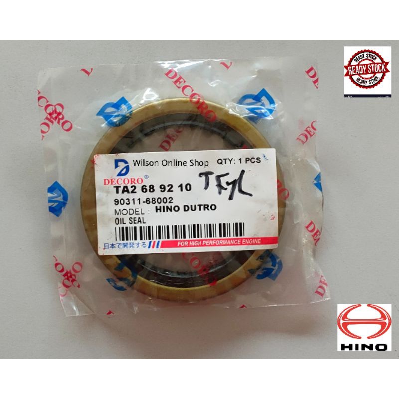 Random Brand Hino Dutro WU410,WU300 Front/Depan Wheel hub Oil Seal ...