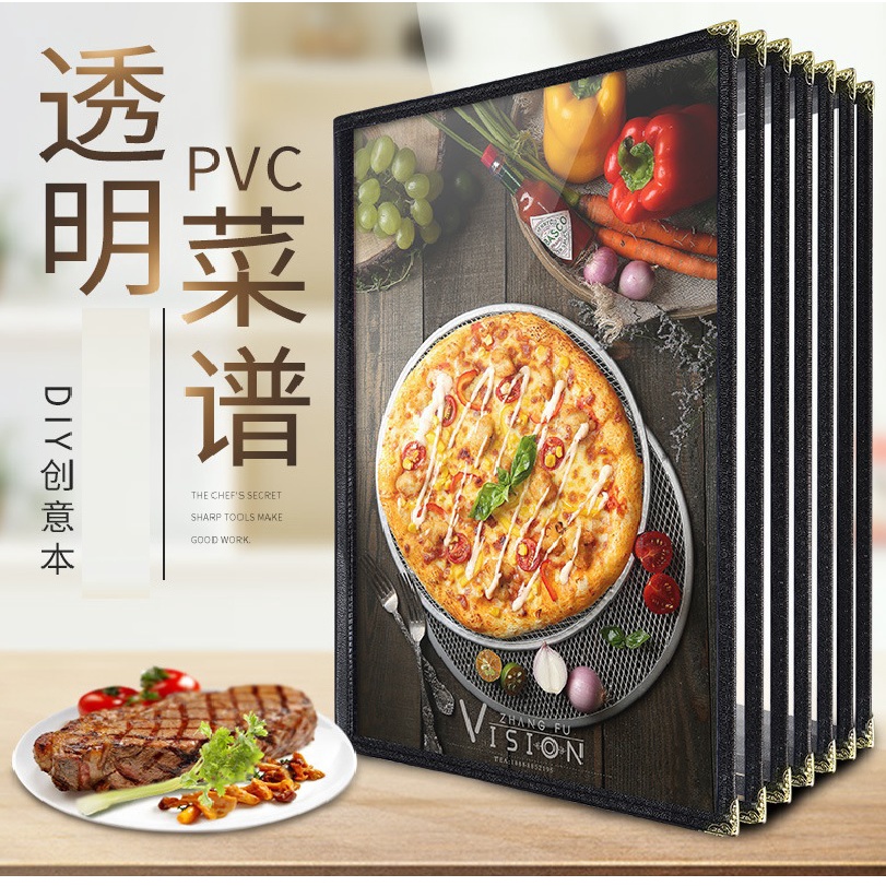 A4 Restaurant Cafe Transparent Clear Menu Book | Shopee Malaysia
