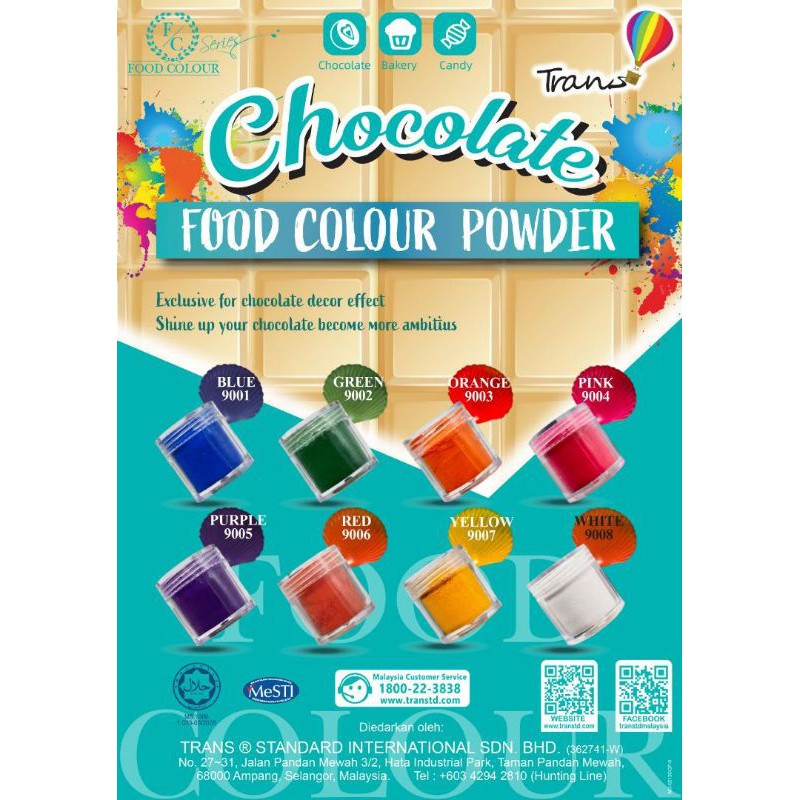 Chocolate Food Colour Powder巧克力专用色粉 | Shopee Malaysia