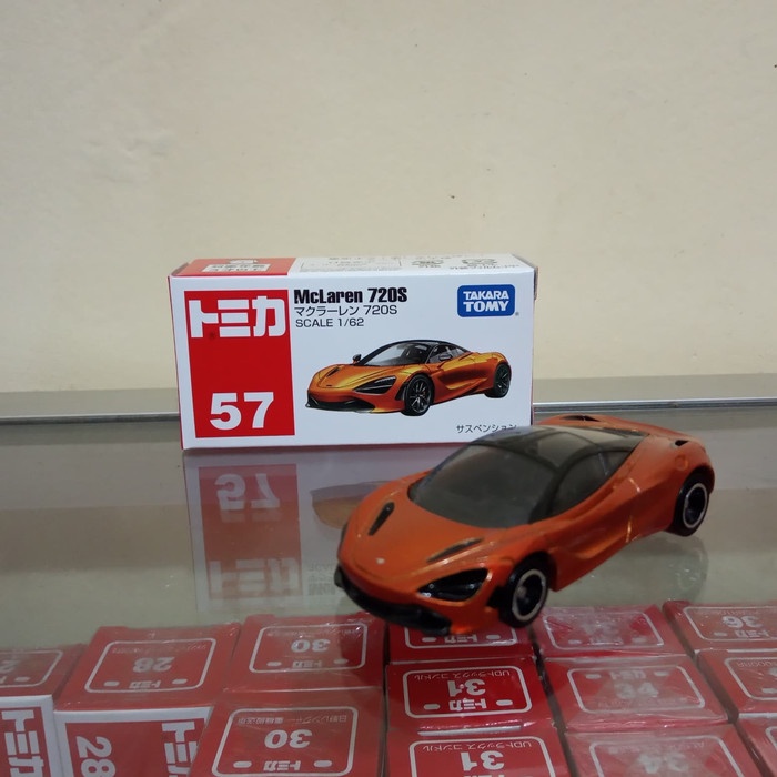 Tomica regular no. 57 McLaren 720S red diecast miniature sports car toy | Shopee Malaysia