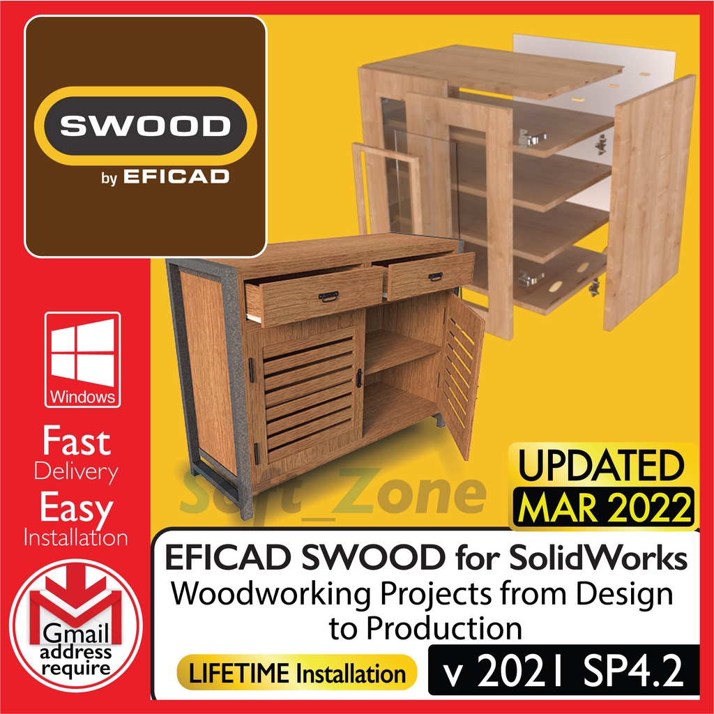 EFICAD SWOOD 2022 SP0.0 for SolidWorks - Woodworking Projects from ...