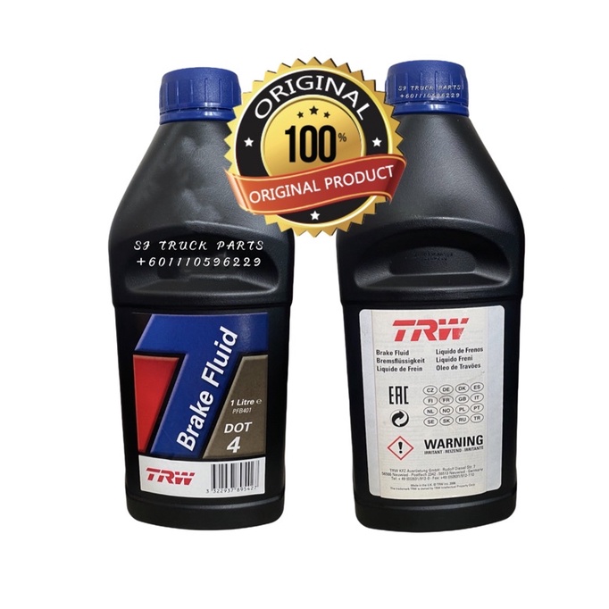 TRW Brake Fluid Dot4 (1Liter) | Shopee Malaysia