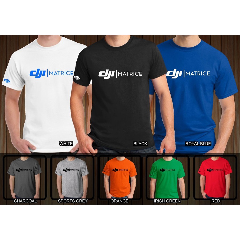 BAJU T-SHIRT DJI MATRICE DRONE / 100% COTTON ROUND NECK / LENGAN PENDEK ...