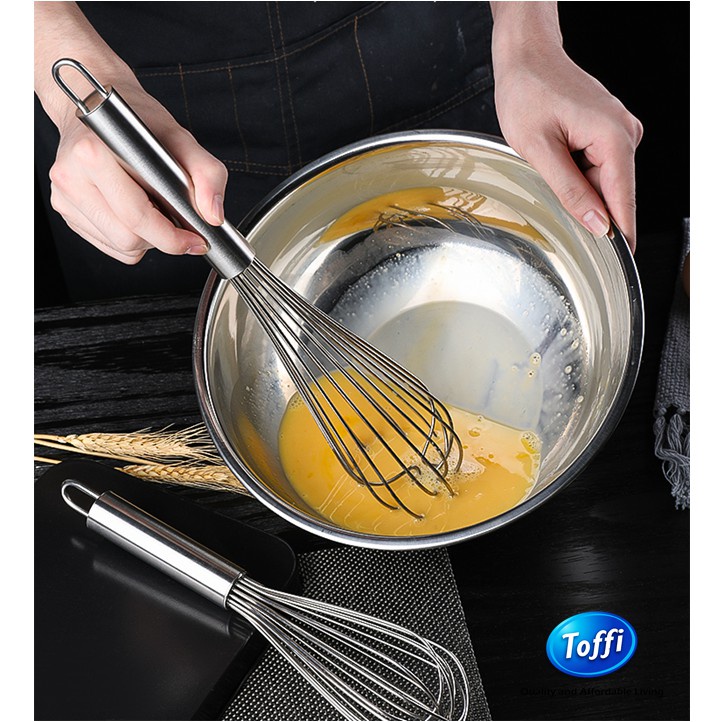 Toffi Egg Whisk/Egg Beater Stainless Steel 24 Lines (8/10/12/14 ...