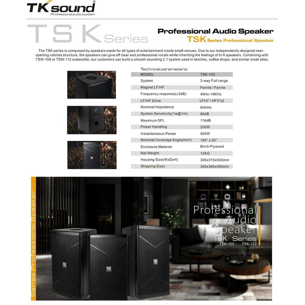 [TK SOUND] TSK-102 10" PROFESSIONAL KTV SPEAKER(1 Unit) | Shopee Malaysia