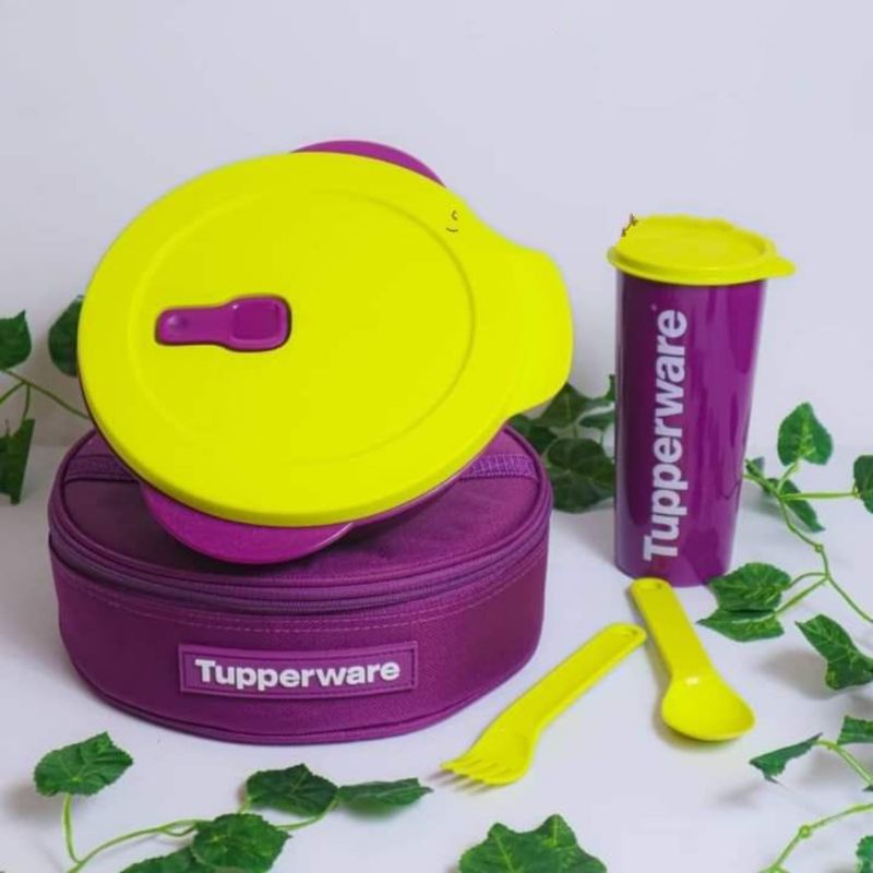 Tupperware Crystalwave Lunch Set Free Giant Tumbler Microwave Lunch Box ...