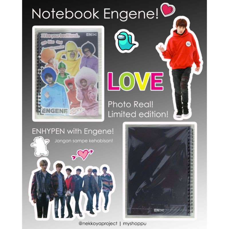 Custom Notebook Engene, Enhypen (Sunoo, Jake, Sunghoon, Jay, Heeseung ...