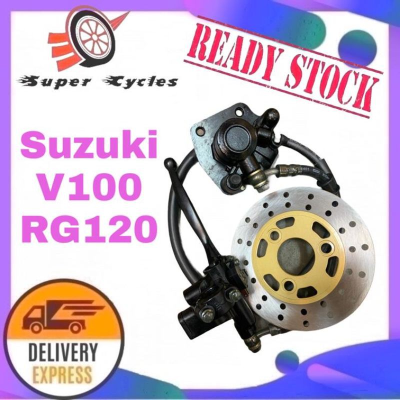 BRAKE SYSTEM SET SUZUKI V100 RG120 BRAKE MASTER PUMP CALIPER FULL SET ...