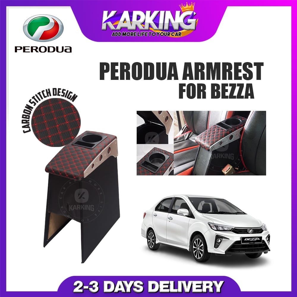 Perodua Bezza High Quality Armrest Console Box with Cup Holder | Shopee ...