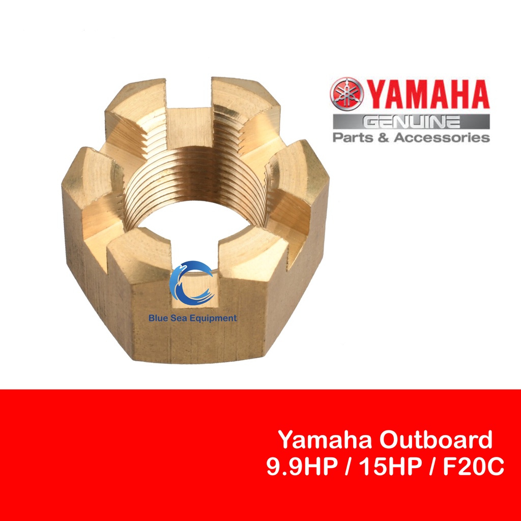 Original Propeller Castle Nut for 9.9HP / 15HP Yamaha Outboard - 90171 ...