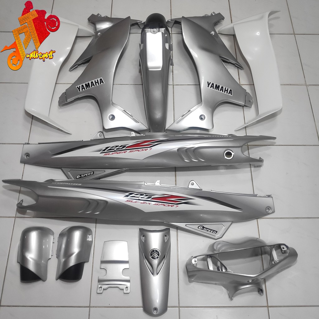 Yamaha 125ZR 125Z Cover Set all Silver Diamond Silver/ Sabit Silver ...