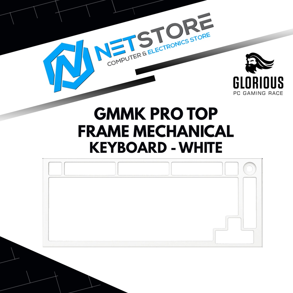 GLORIOUS GMMK PRO TOP FRAME MECHANICAL KEYBOARD - WHITE - GLO-ACC-P75 ...