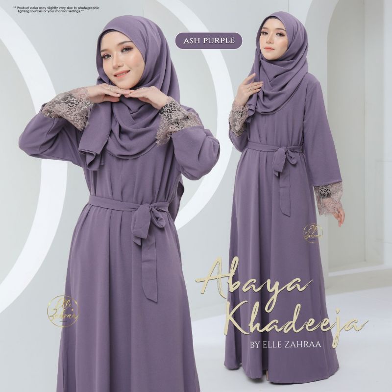 ELLE ZAHRAA | BEST SELLING ABAYA KHADEEJA | LACE SERIES| NURSING | Shopee Malaysia