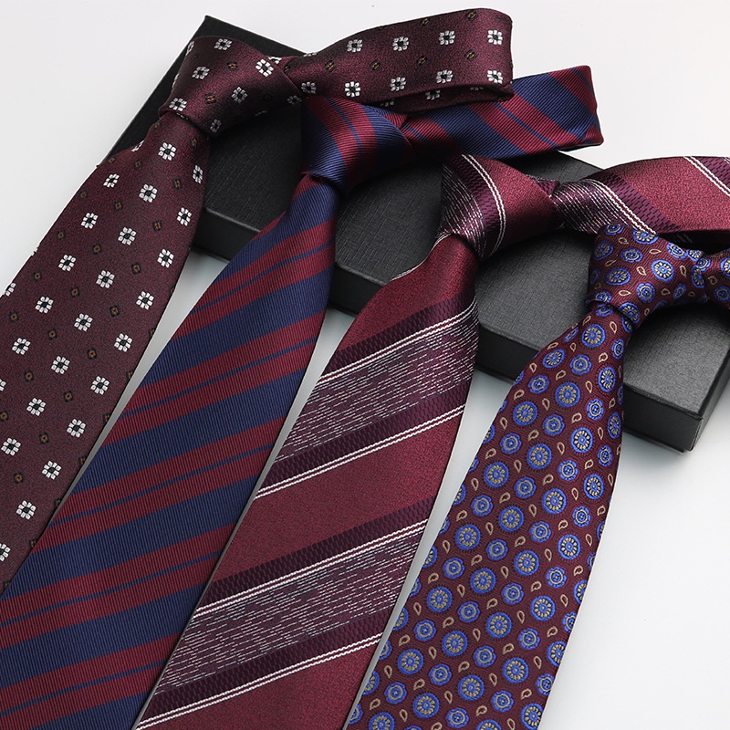 Wedding Tie Men's Business Gentleman Suit Groom Best New Year Wine Red ...