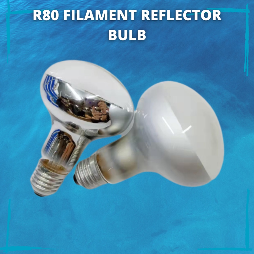 R80 60W 100W FILAMENT REFLECTOR BULB CLEAR FROSTED E27 CHICKEN RICE ...