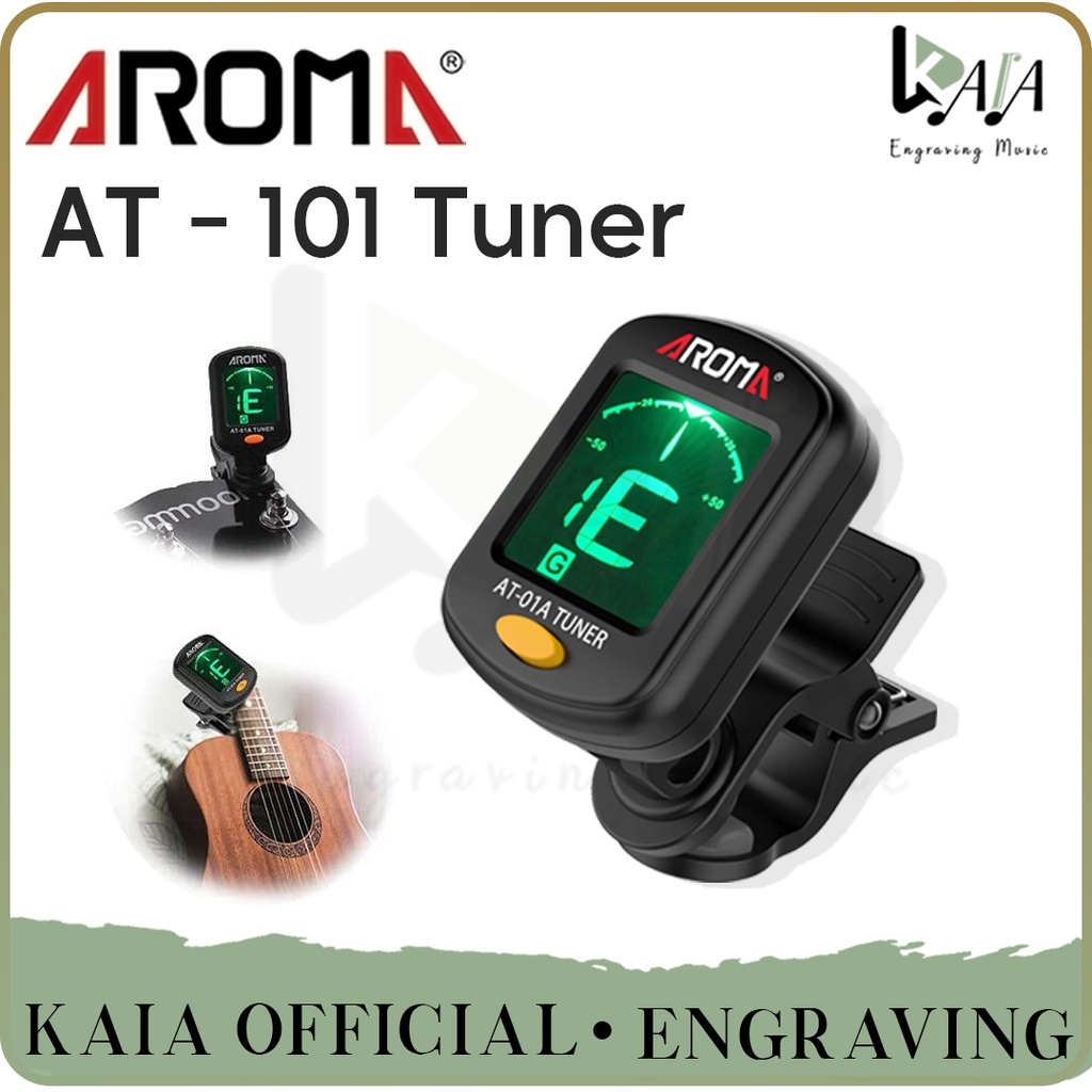 Aroma Chromatic Tuner AT101 for Guitar Violin Brass Woodwind Ukulele ...