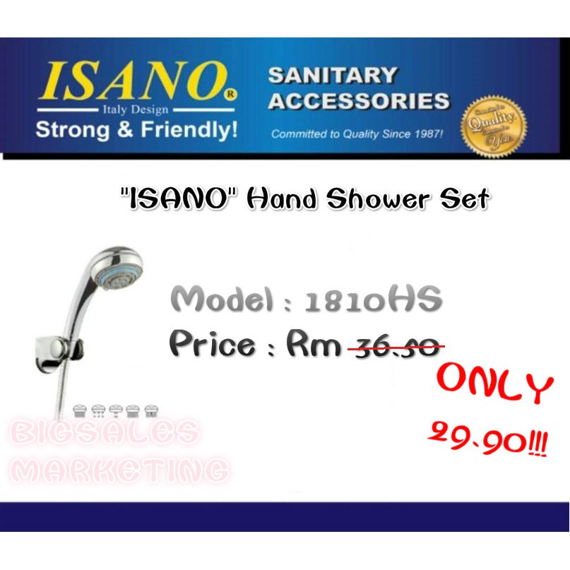 ISANO Hand Shower Set (1810HS) | Shopee Malaysia
