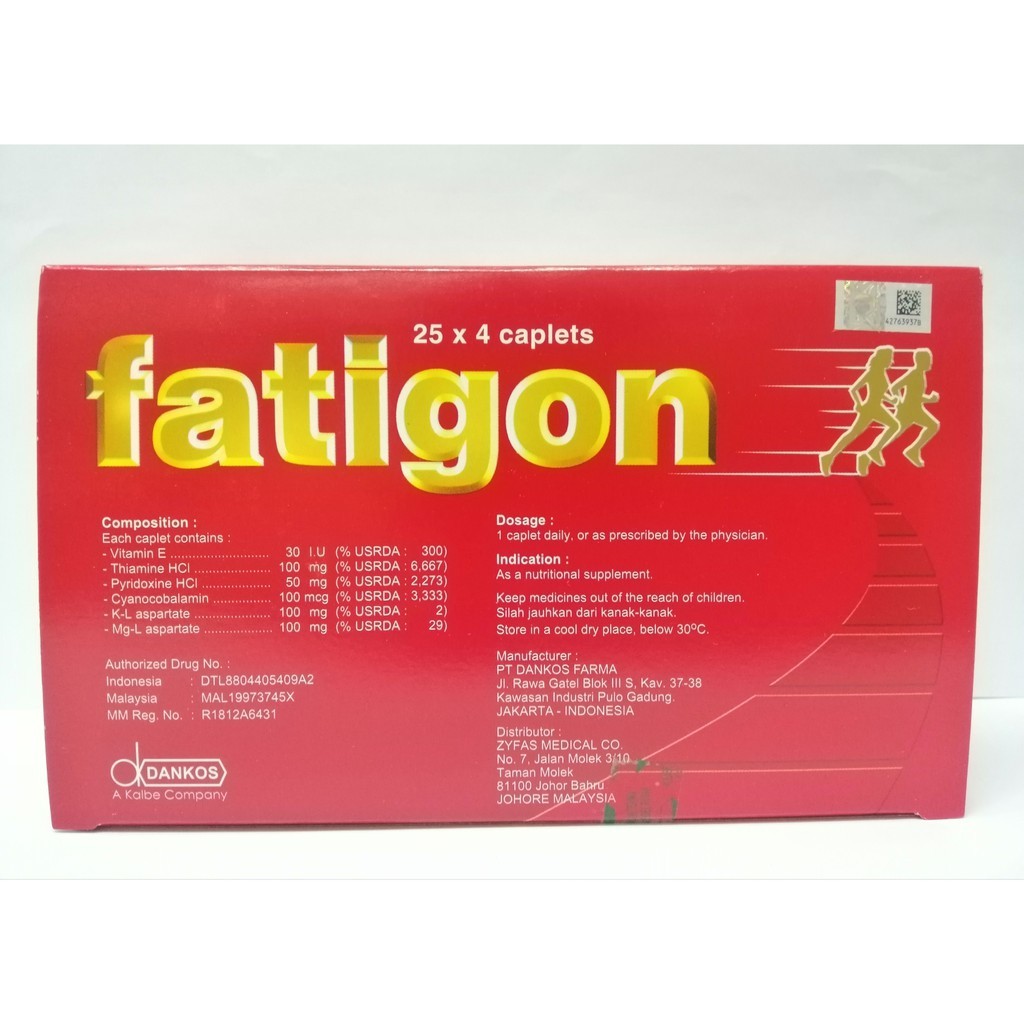 FATIGON MULTIVITAMIN 100 CAPS | Shopee Malaysia