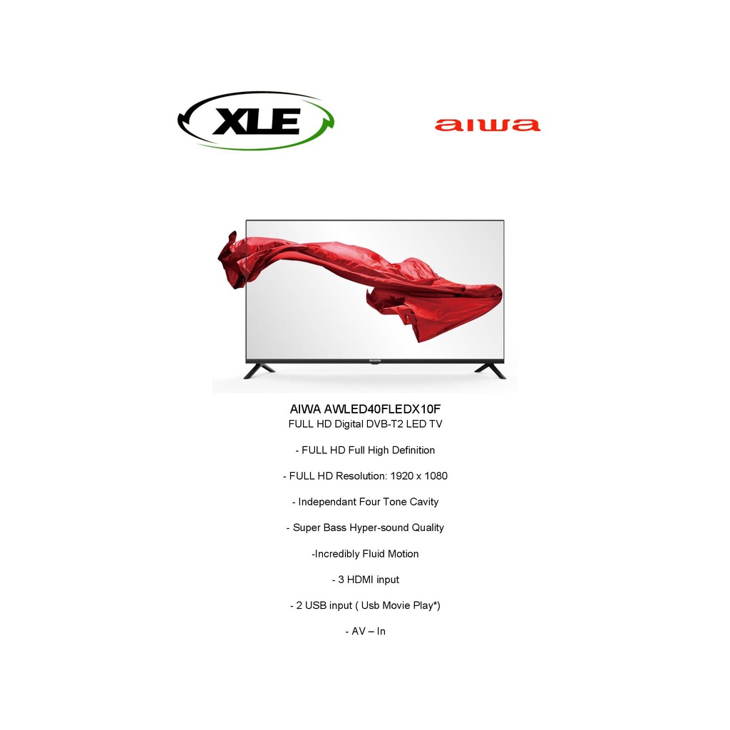 AIWA Japan TV 40" FULL HD Digital DVB-T2 LED TV | Shopee Malaysia