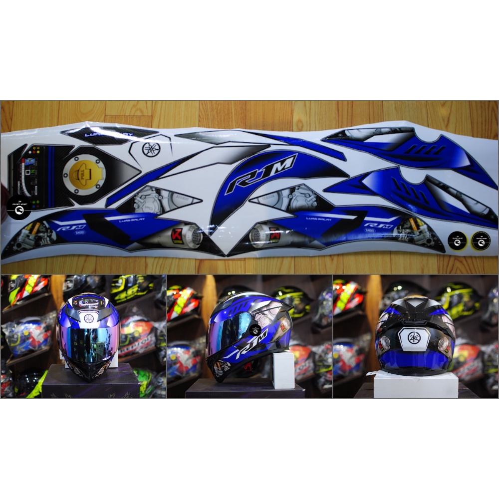 Boss sticker - Full face helmet Decal with Yamaha R1M name | Shopee ...