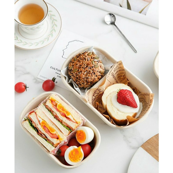 Disposable Paper Pulp Lunch Box Take out Packing Box Environmental ...