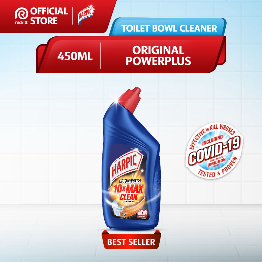Harpic Powerplus Disinfectant Toilet Cleaner (450ml/500ml) | Shopee Malaysia