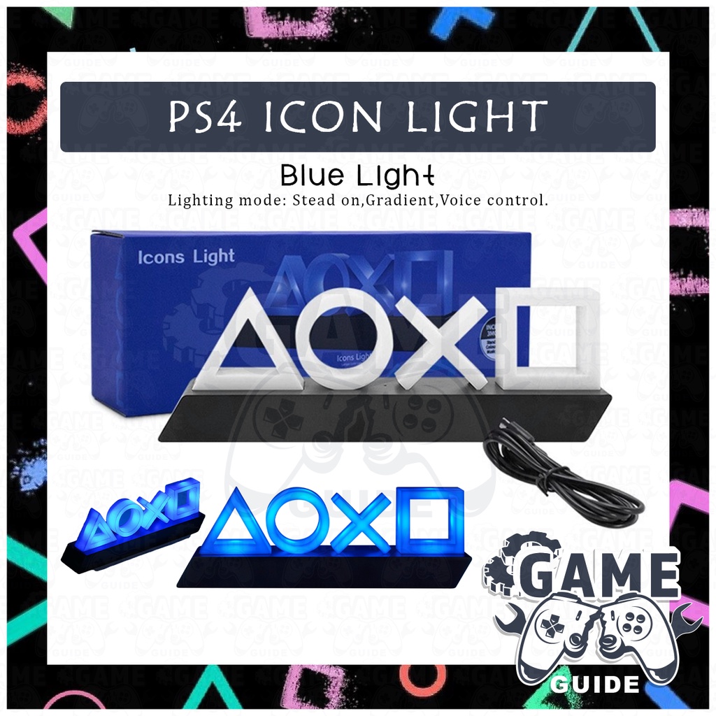Playstation Paladone Ps4 Icon Light Lampu Icon Light Lampu Biru Blue ...