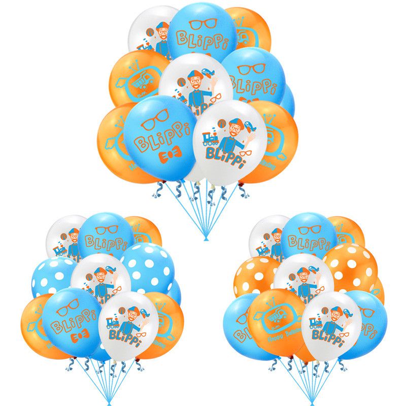 12pcs 12 "BLIPPI latex balloons party supplies decoration for kids ...