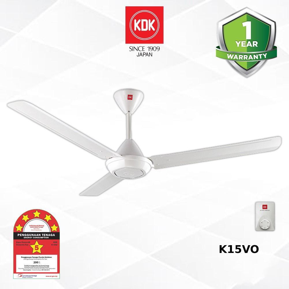 KDK K15V0 60" 3 Metal Blade Regulator Control Non Remote SIRIM Simple ...