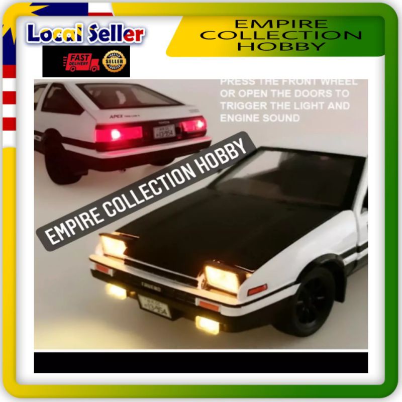 🔥BIG CAR🔥REPLICA INITIAL D TOYOTA SPRINTER TRUENO AE86 DIE-CAST CAR ...