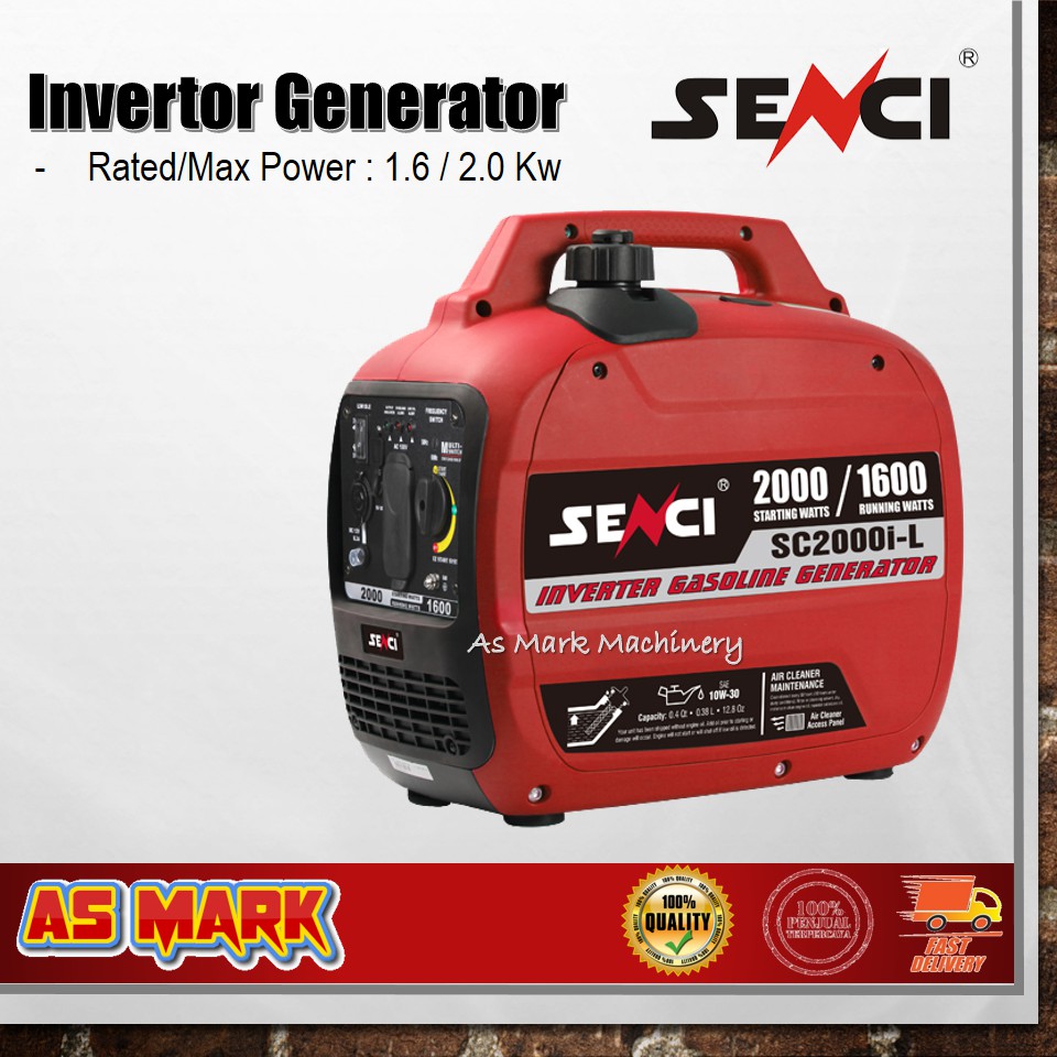 SENCI SC2000i-L 1.6/2.0KW PORTABLE SILENT INVERTER GASOLINE GENERATOR | Shopee Malaysia