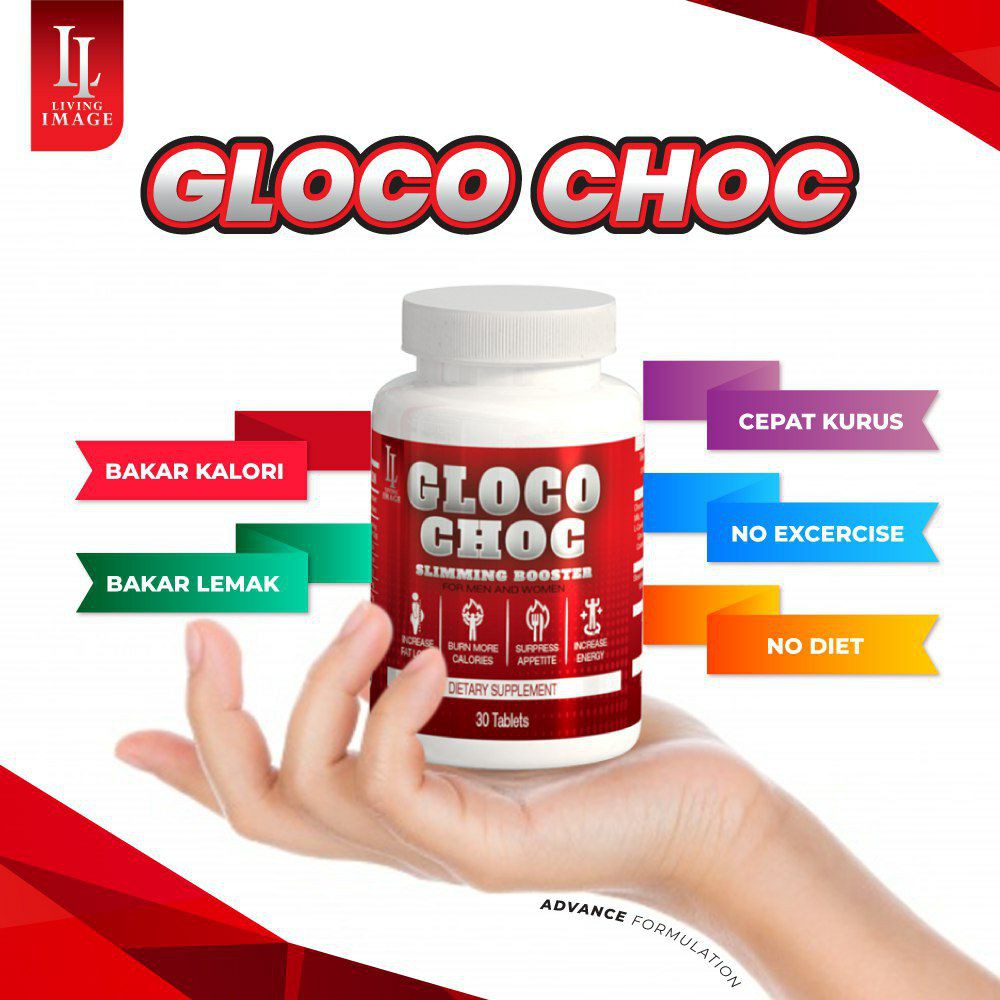 GLOCO CHOC CHOCOLATE SLIMMING BOOSTER DIETARY SUPPLEMENT (2 BOTTLES x ...