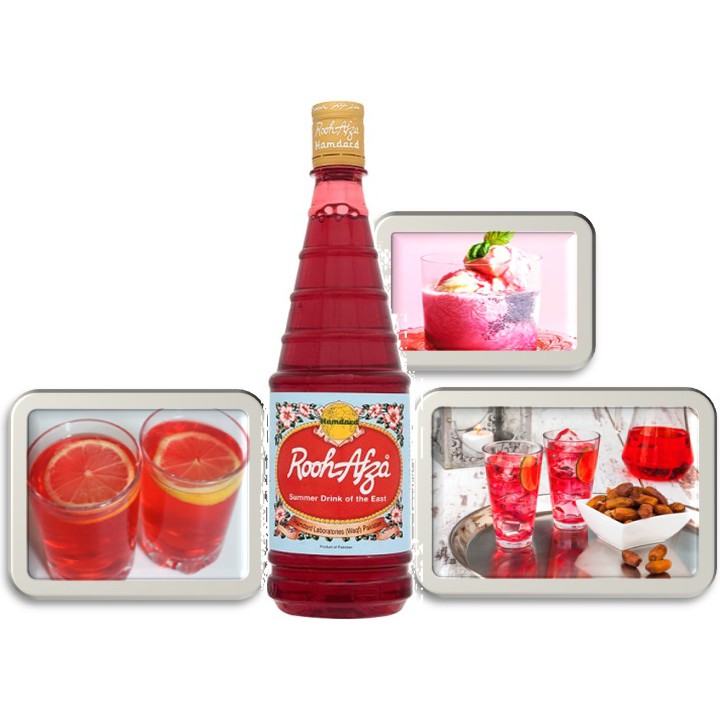 Hamdard Rooh Afza Rose Syrup, Special Drink for Summer, (Made in ...