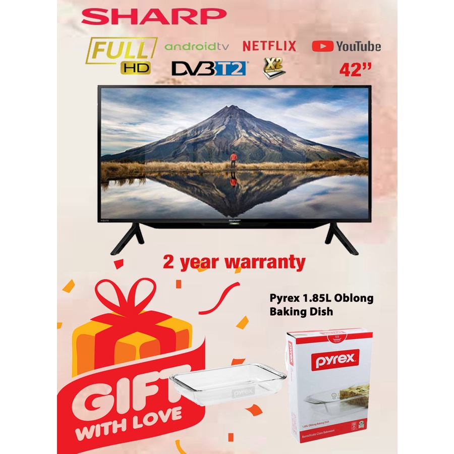 SHARP 42” LED FULL HD ANDROID TV 2T-C42BG1X WITH Bubble Wrap | Shopee Malaysia