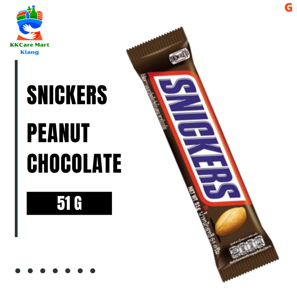 Snickers - Peanut Chocolate Bar Single 51g | Shopee Malaysia