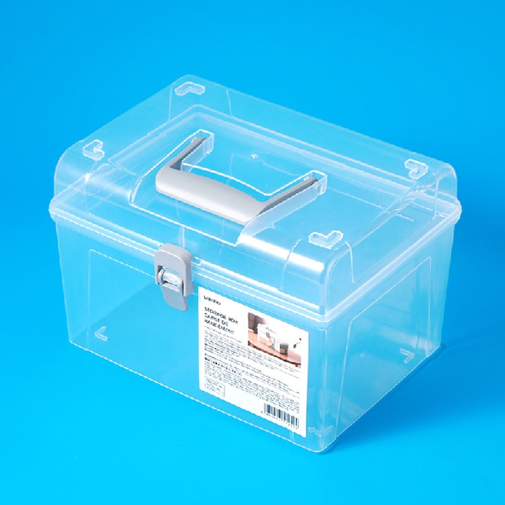 Miniso Transparent Hand Cover Storage Box Storage Box With Lid - 3 ...