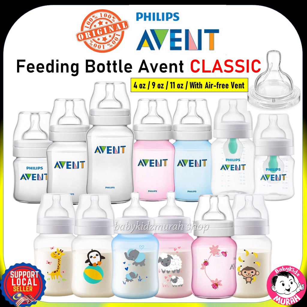 Botol Susu Avent CLASSIC 4oz / 9oz / 11oz Original Philips Avent ...