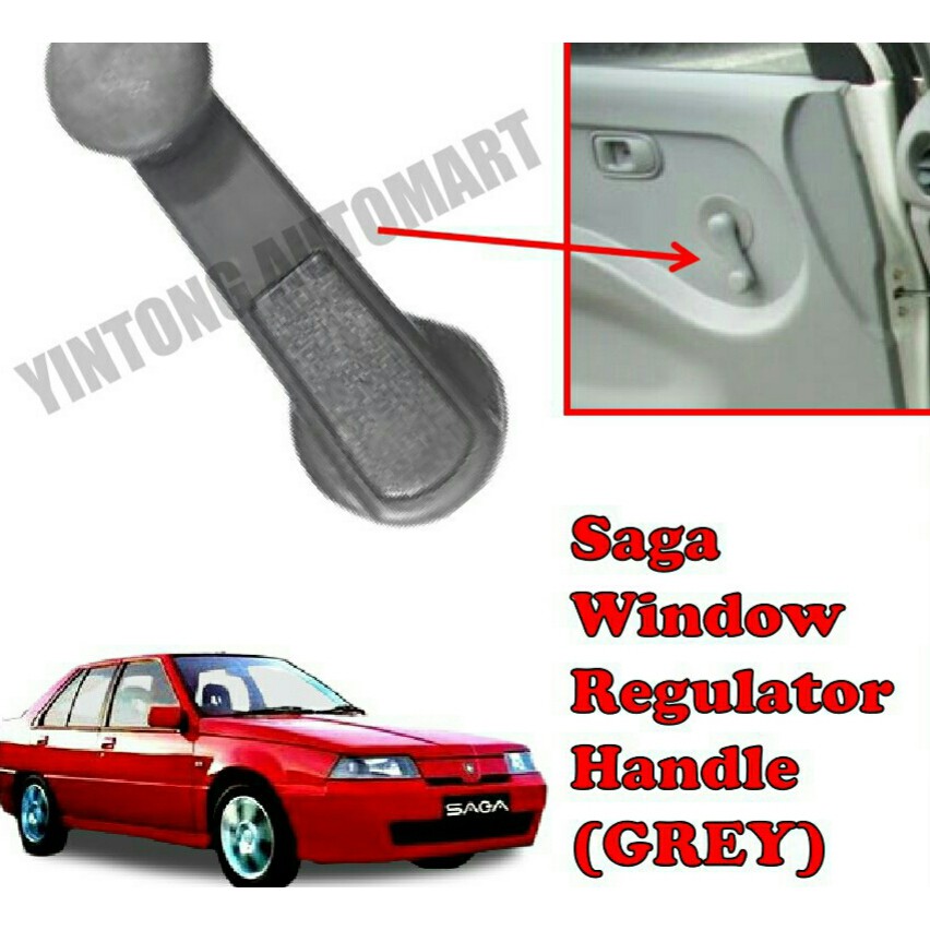 READY STOCK Proton Saga Window Regulator Handle - Grey | Shopee Malaysia
