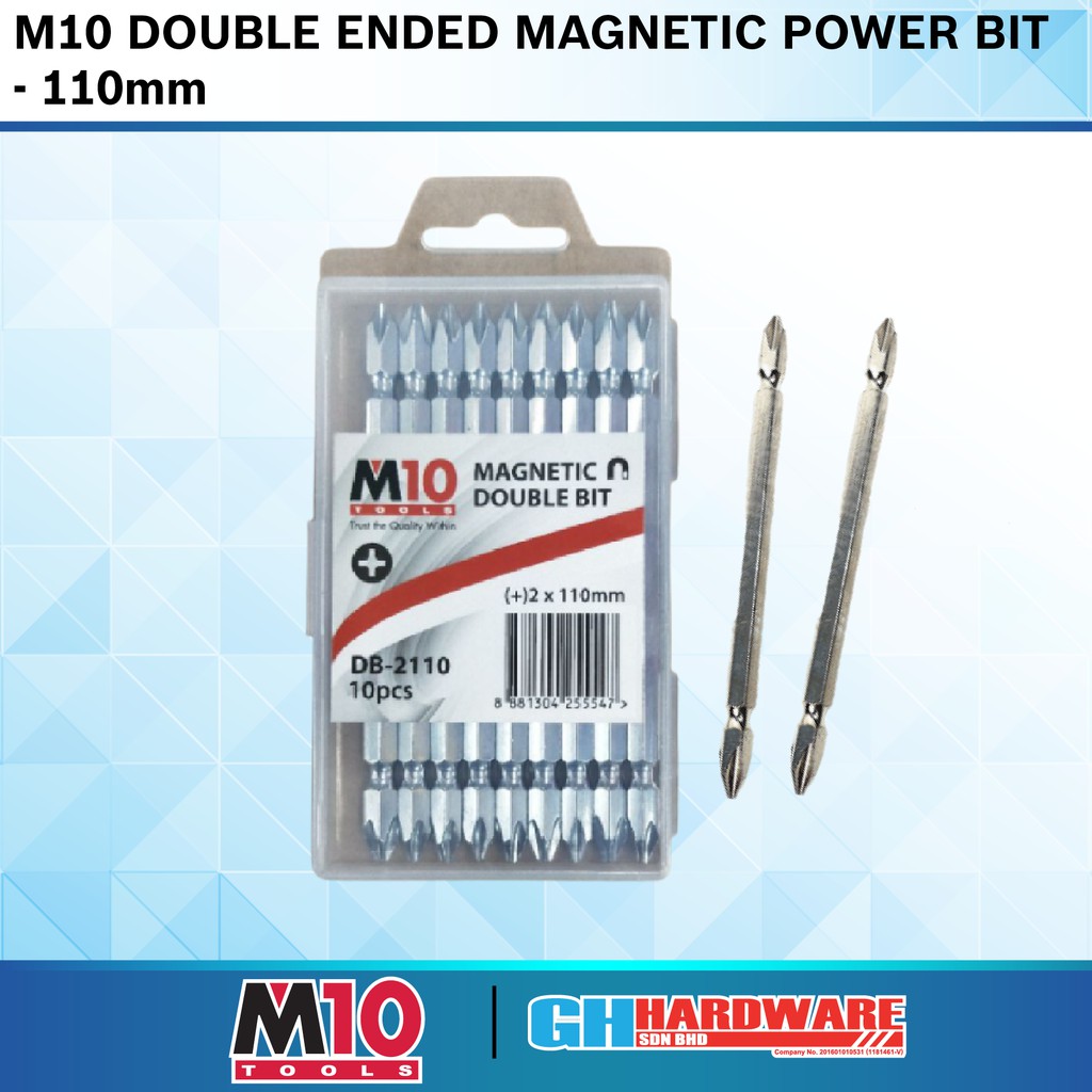 [ GH HARDWARE ] M10 Double Ended Magnetic Power Bit (DB2065, DB2110 ...