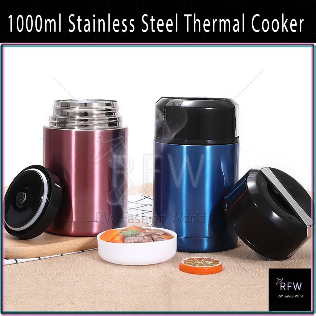 1000ml Stainless Steel Thermal Cooker Thermos Stewing Pot / Termos ...