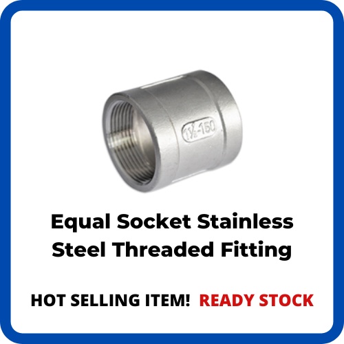 Equal Socket Banded Socket Stainless Steel SUS304 Threaded Fitting ...