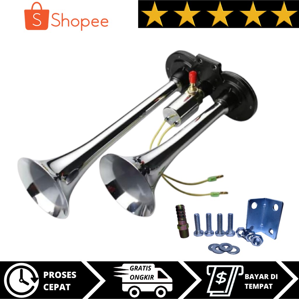 12v/24v Airhorn Trumpet Wind Horn/Air Horn - 2 Funnel Wind Horn (2 ...