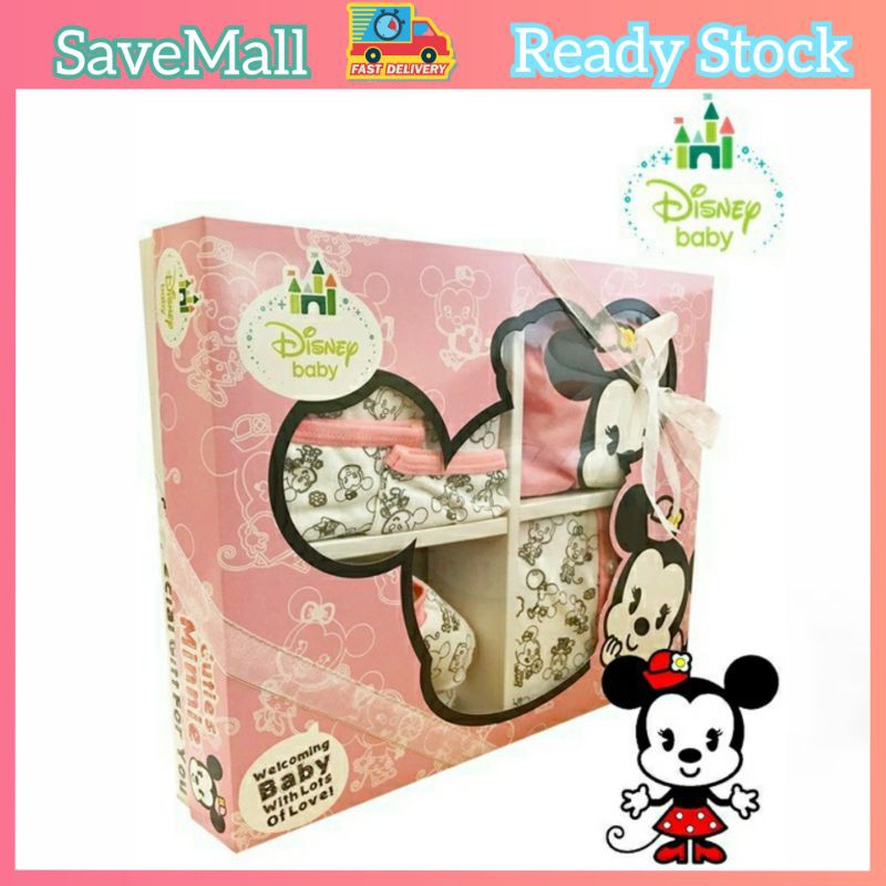 5 Pieces Disney Cuties Minnie Newborn Baby Gift Set / Set Hadiah Bayi ...