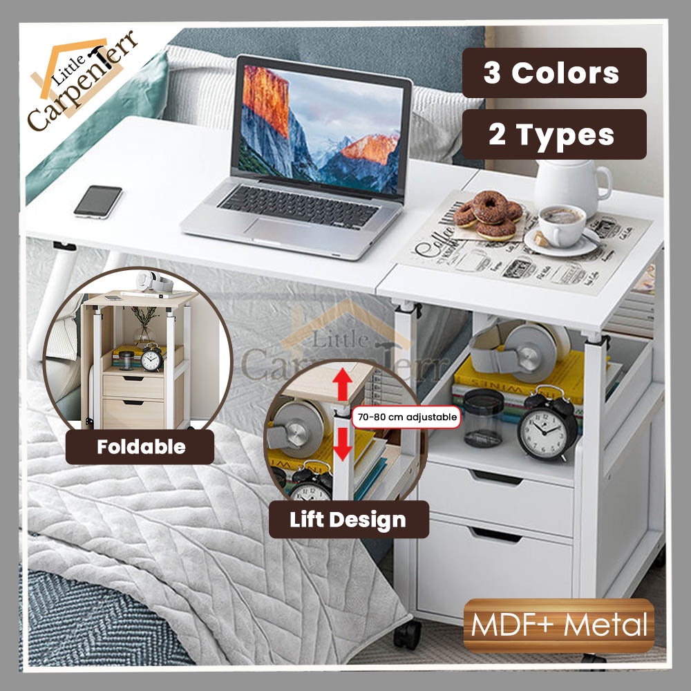 Little Carpenterr Foldable Bed Desk Bedside Laptop Moveable Table ...