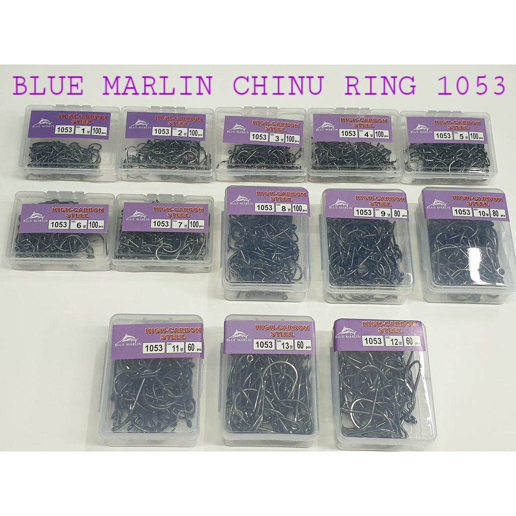 MATA BLUE MARLIN CHINU RING 1053 HOOK EYE (HIGH CARBON STEEL) | Shopee ...