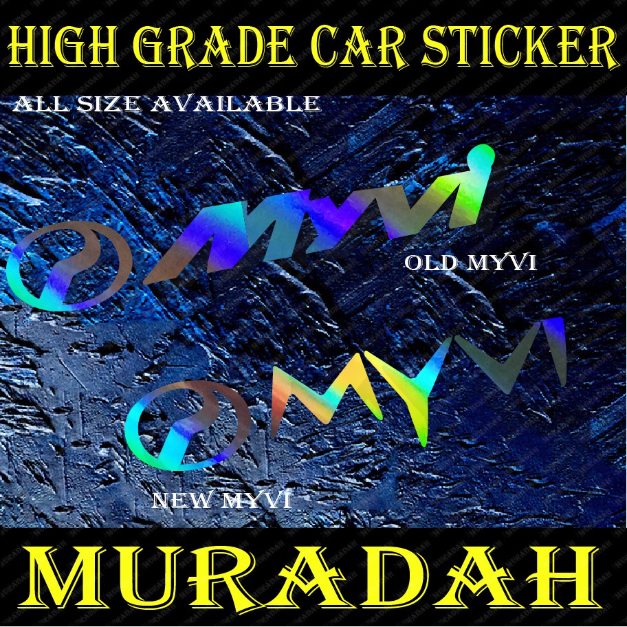 [Ready Stock]Laser New Myvi & Old Myvi logo high grade car sticker ...