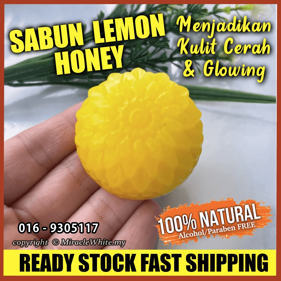 🔥Sabun Lemon Madu🔥| Lemon Honey Whitening Soap | 100% Natural TANPA ...