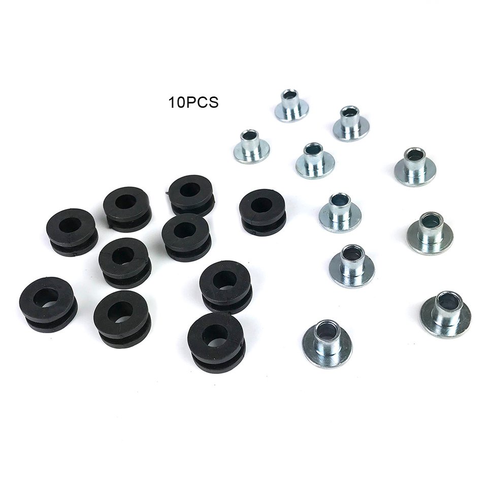 (BW)10X Motorcycle Grommets Bolt Rubber Kit For Honda Yamaha Suzuki ...