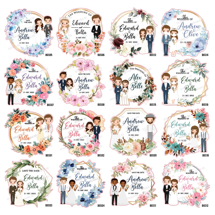 STICKER KAHWIN/ WEDDING STICKER / 100PCS | Shopee Malaysia