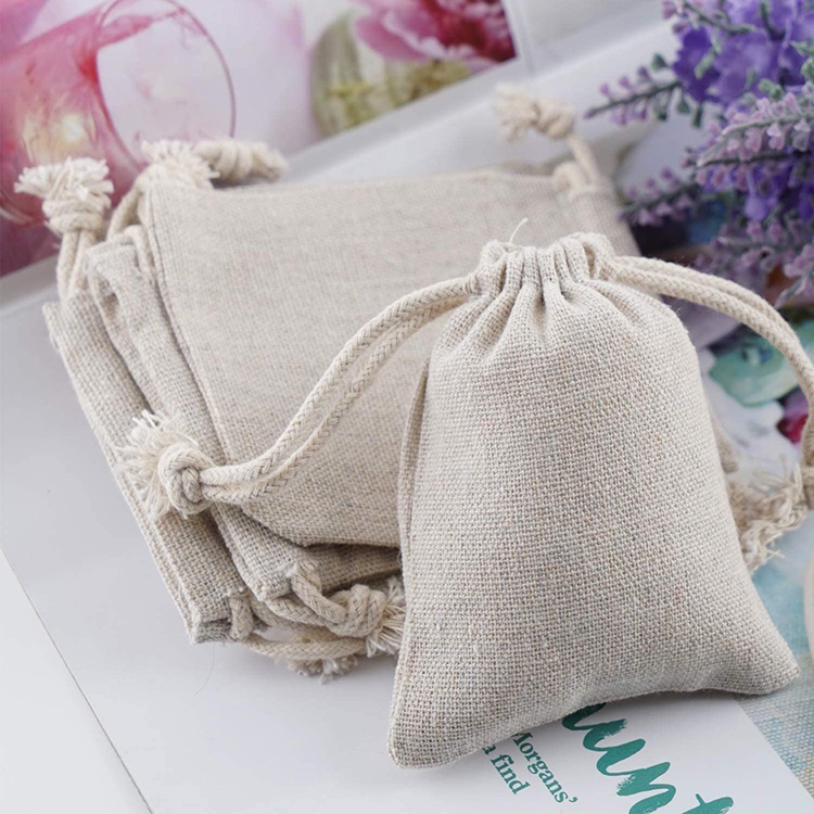 Multi Size Reusable Cotton Linen Drawstring Bag Multipurpose Pouch Bag ...